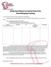 Using Cycle Menus to Control Food Costs | Provider Resources, Inc